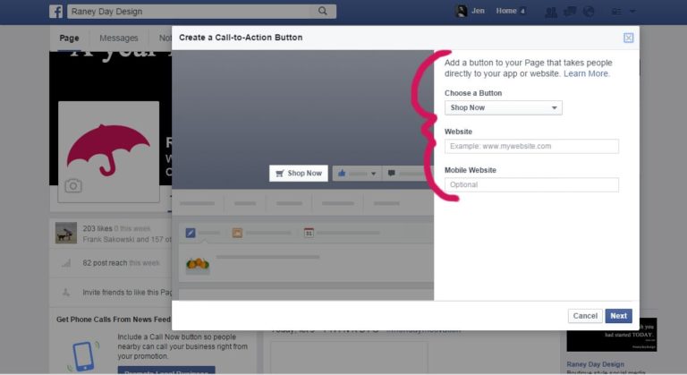 Facebook Tip :: Adding A Call-To-Action Button – Raney Day Design